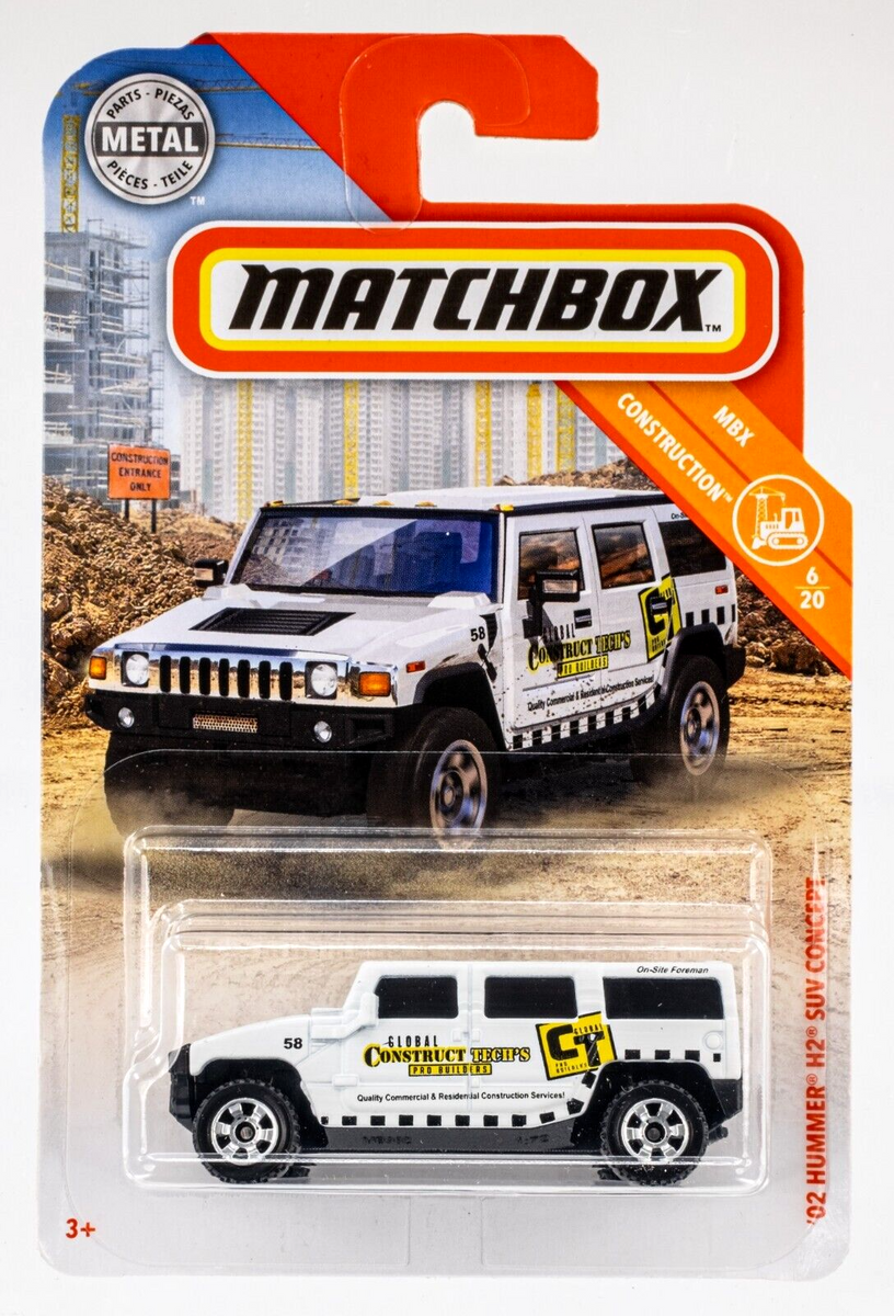 2019 Matchbox #40 Hummer H2 SUV Concept MATTE WHITE | CONSTRUCT TECH'S – Village Diecast