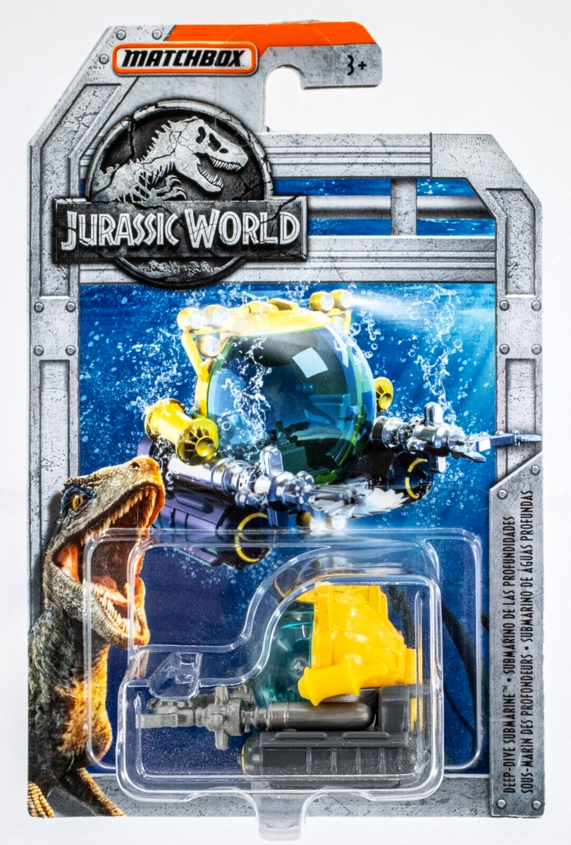 2018 Matchbox Jurassic World #10 Deep-Dive Submarine YELLOW | FSC – Village Diecast
