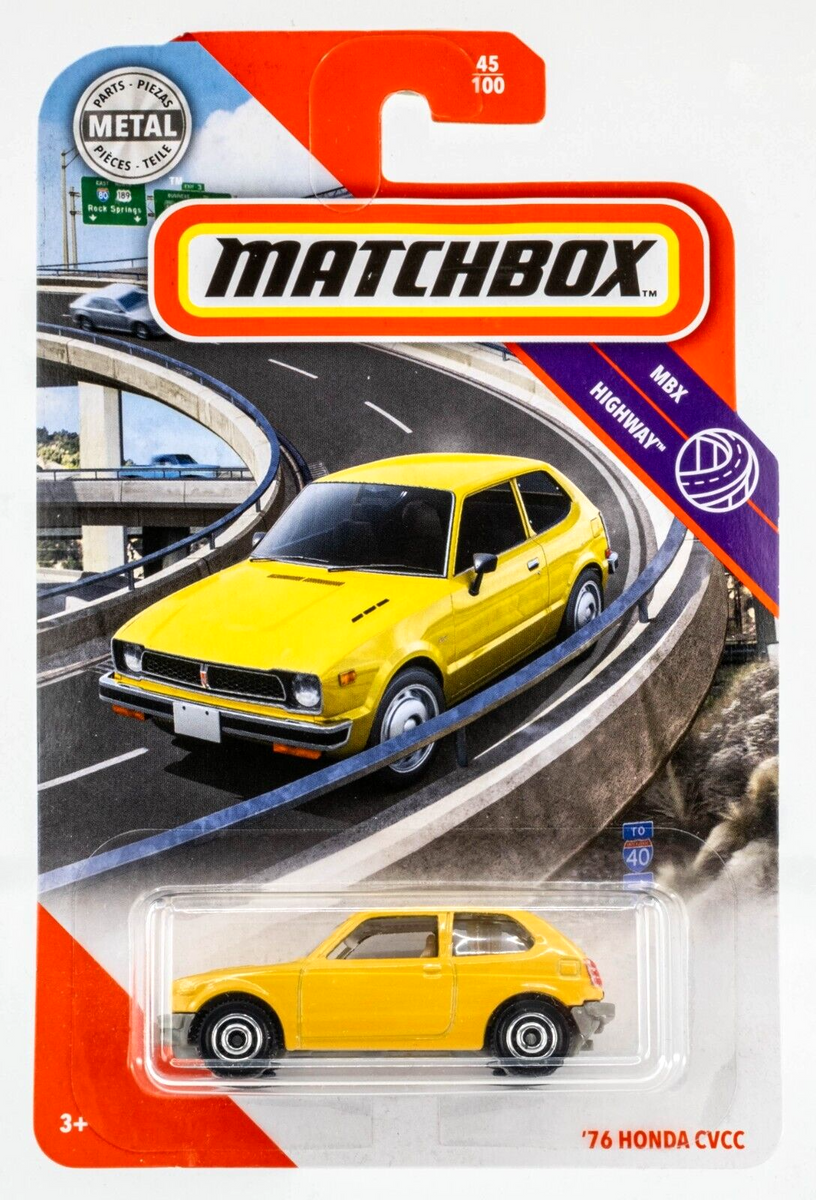 2020 Matchbox #45 1976 Honda CVCC CAROLINE YELLOW | FSC – Village Diecast