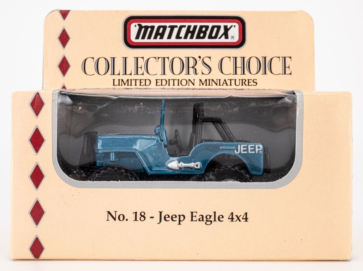 1994 Matchbox Collector's Choice #18 Jeep Eagle 4x4 AQUA BLUE METALLIC ...