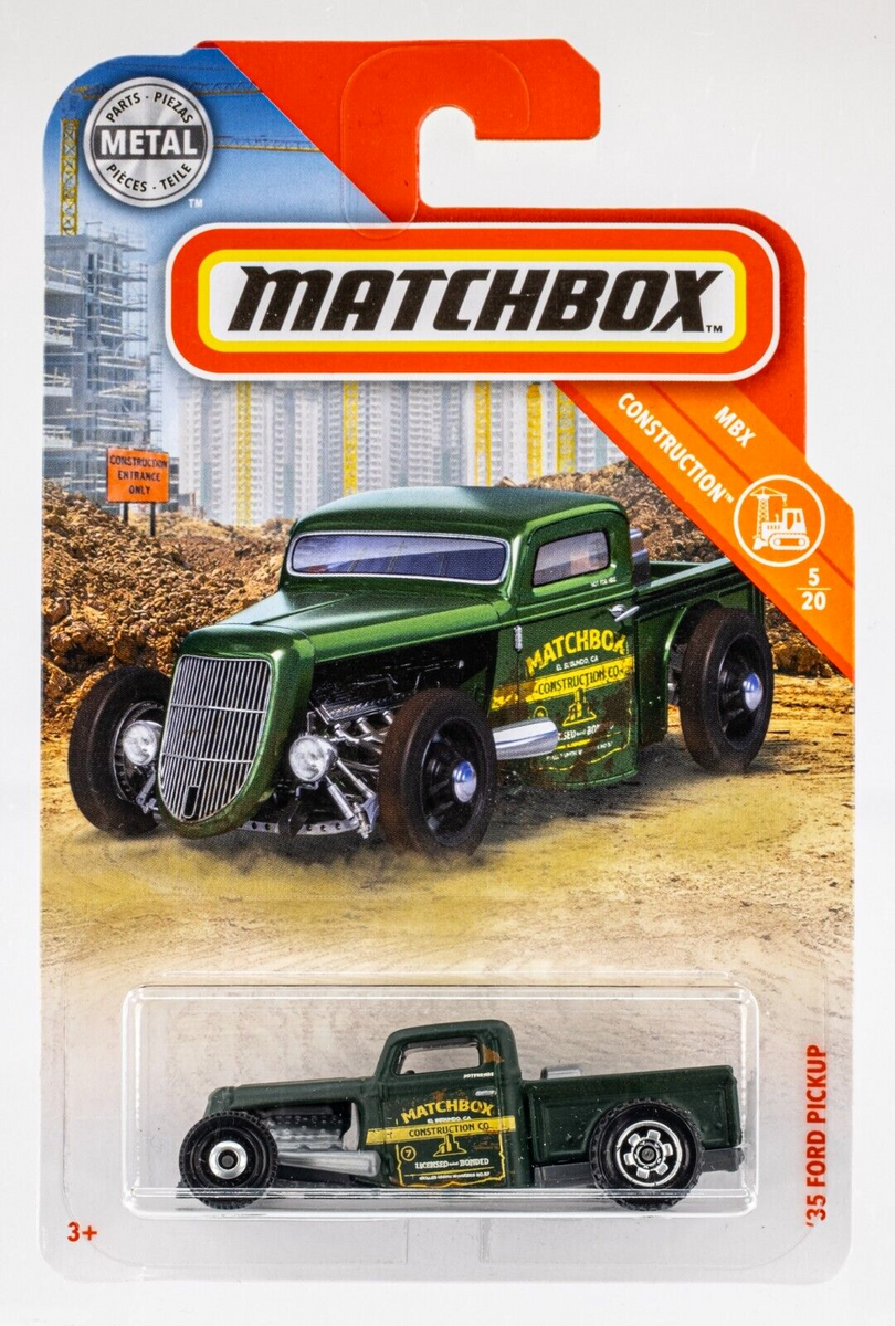 2019 Matchbox #21 '35 Ford Pickup MATTE GREEN | MATCHBOX CONSTRUCTION ...