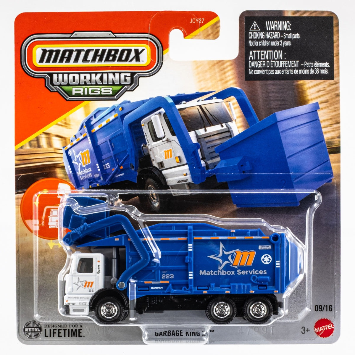 2025 Matchbox Working Rigs #09 Garbage King XL BLUE | WHITE | FSC ...