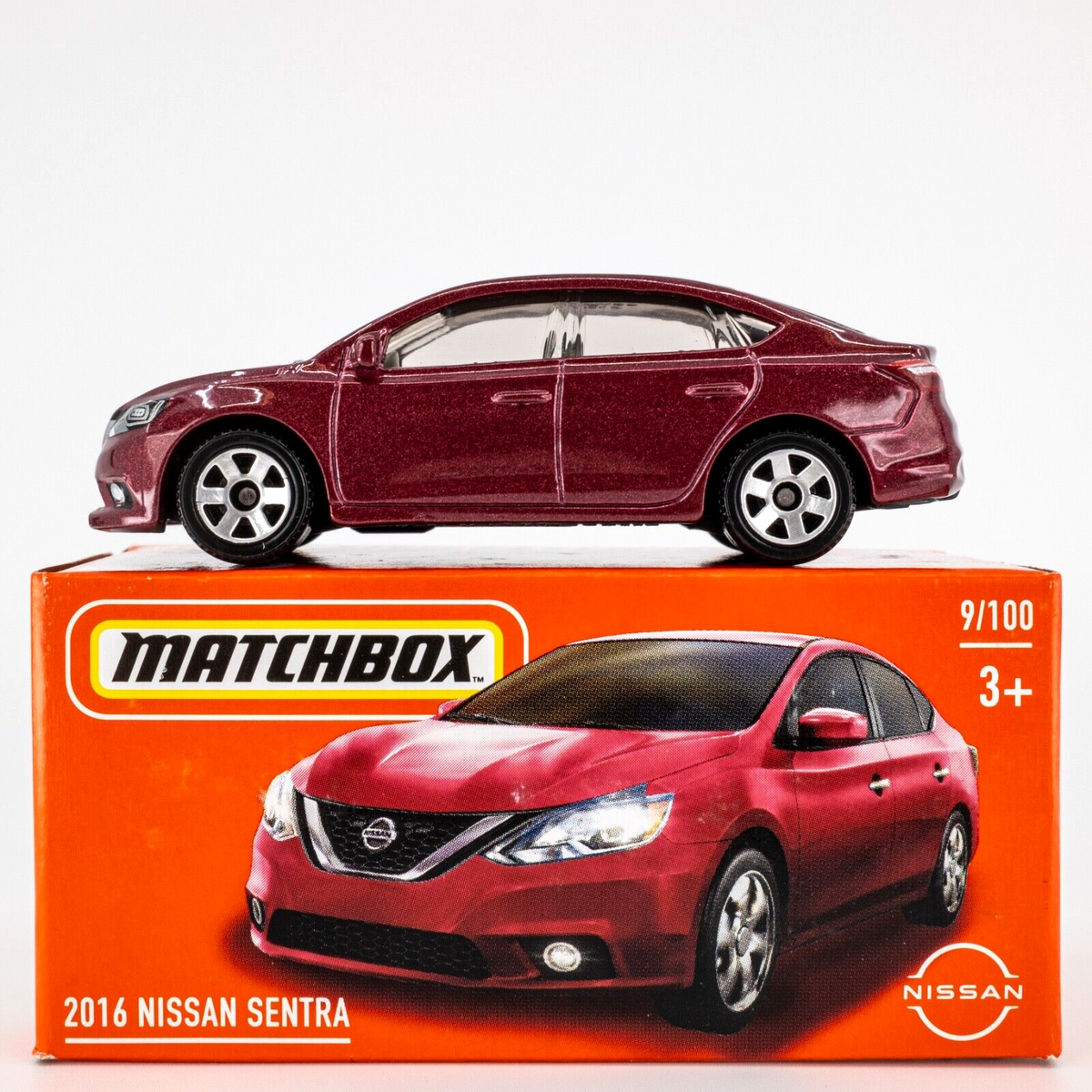 2024 Matchbox Power Grabs #9 2016 Nissan Sentra CAYENNE RED PEARL META ...