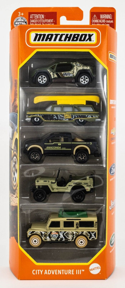 2022 Matchbox City Adventure III 5-Pack | Land Rover LIGHT BAR VARIANT ...