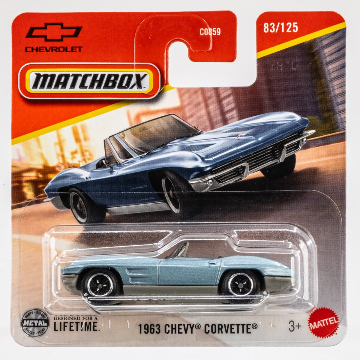 2025 Matchbox #83 1963 Chevy Corvette SILVER BLUE | FSSC – Village Diecast
