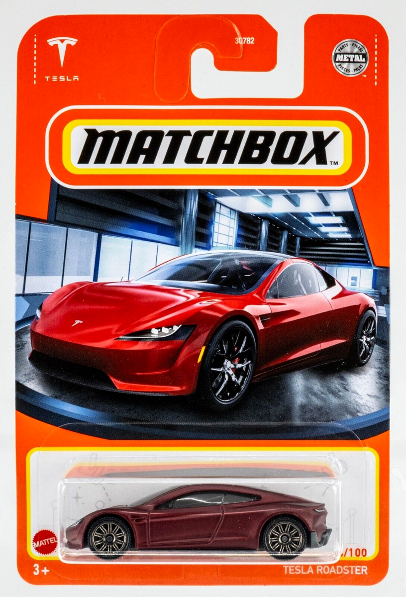2021 Matchbox #4 Tesla Roadster MATTE BURGUNDY RED MULTICOAT | FSC ...