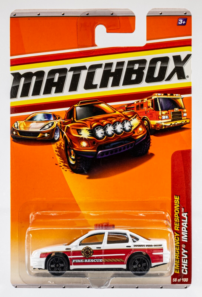 2009 Matchbox #58 Chevy Impala WHITE | SIXSPOKE WHEEL | 2010 CARD |FSC ...