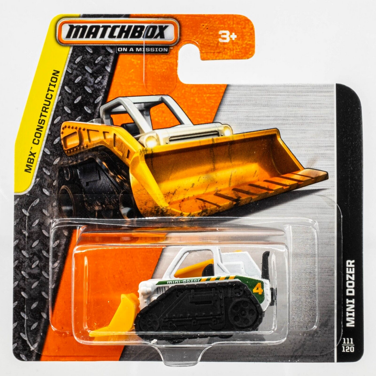 2014 Matchbox #111 Mini Dozer WHITE | ORANGE | MINI DOZER 4 | FSSC ...