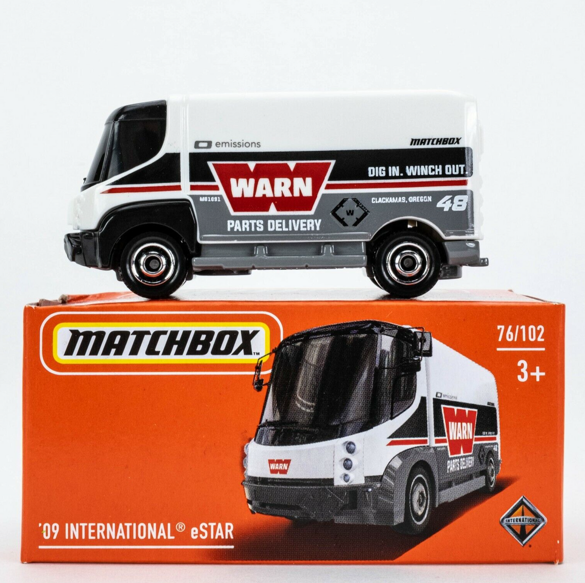 2022 Matchbox Power Grabs #76 '09 International eStar Van WHITE | WARN ...