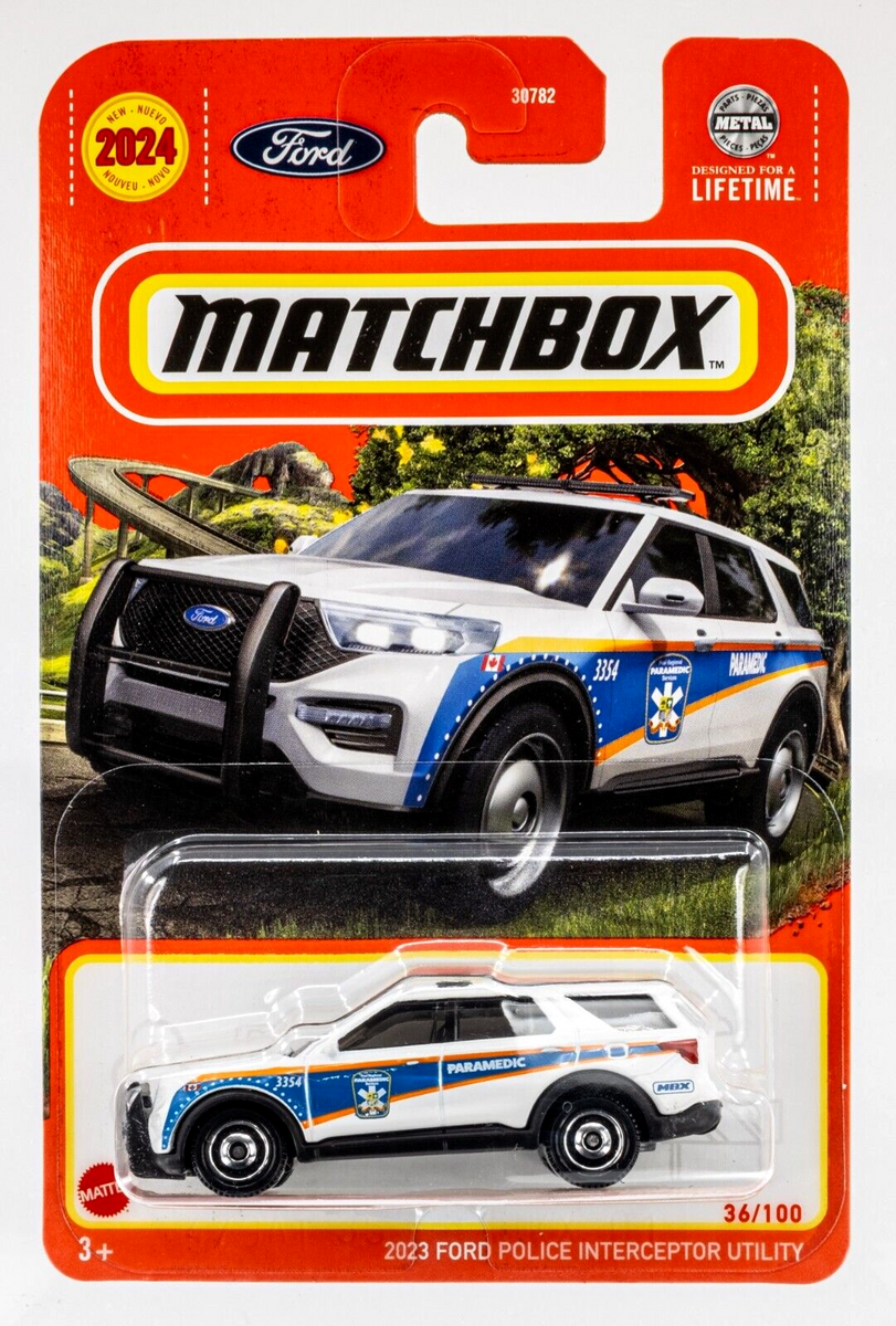 2024 Matchbox #36 2023 Ford Police Interceptor Utility WHITE | PARAMED ...