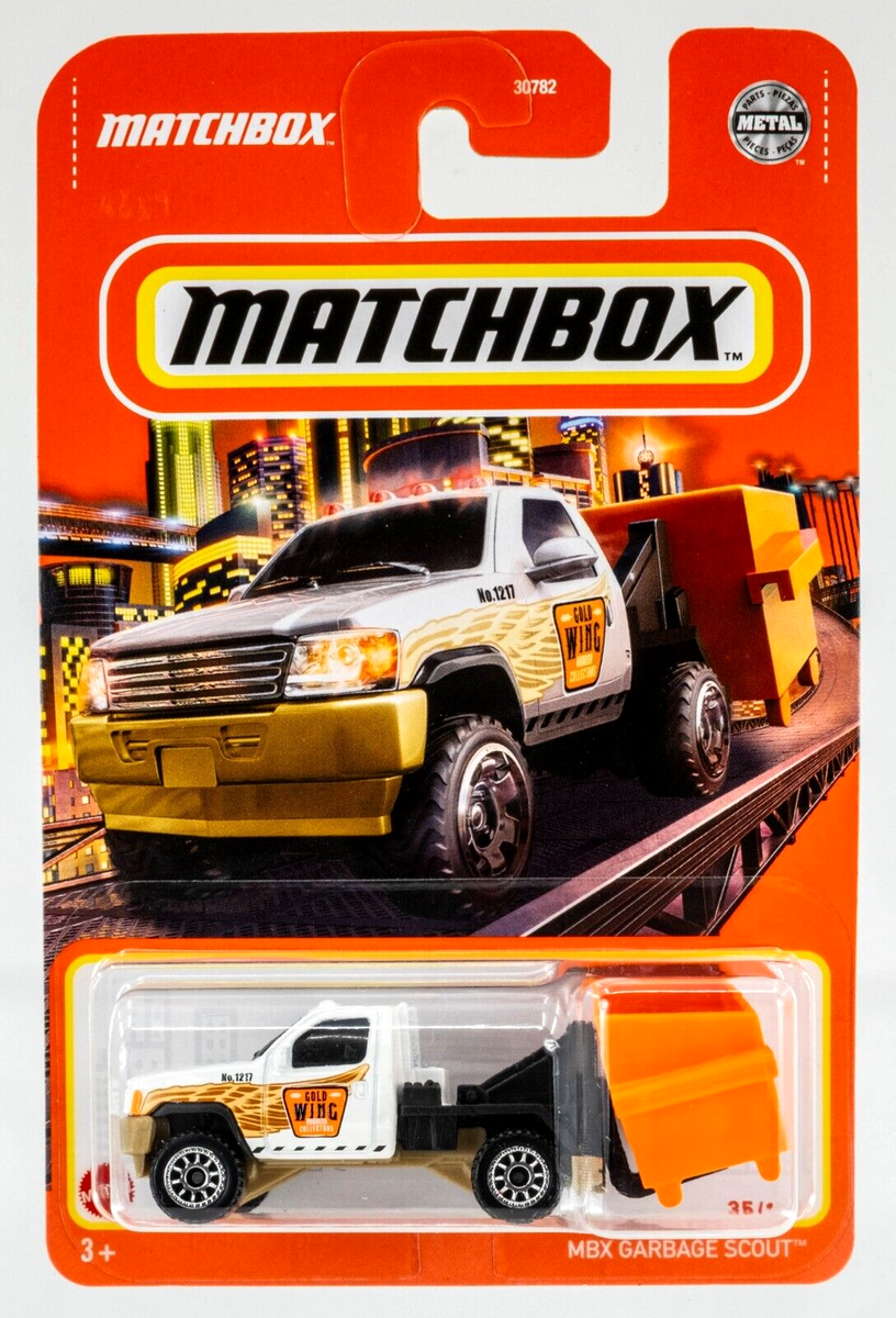 2021 Matchbox #35 MBX Garbage Scout WHITE | GOLD WING RUBBISH COLLECTO ...
