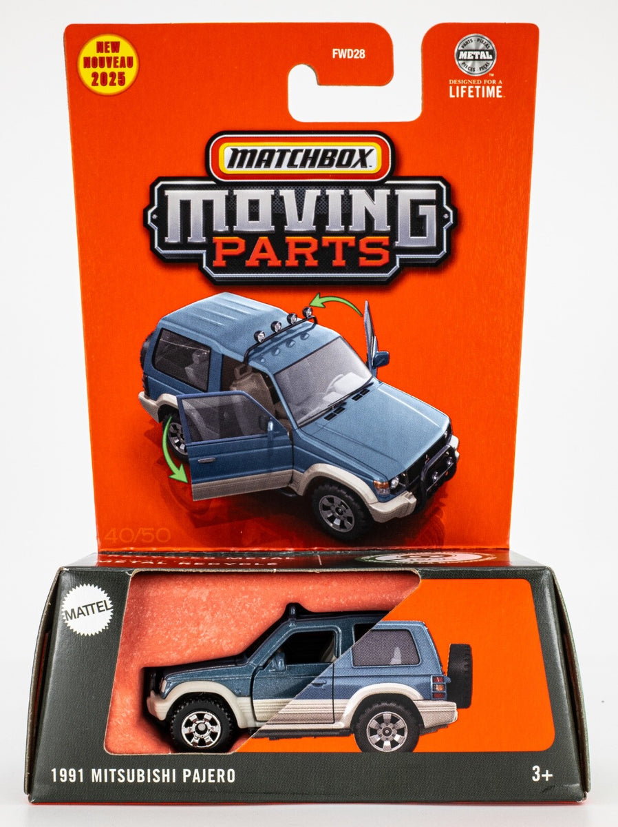 2025 Matchbox Moving Parts #40 1991 Mitsubishi Pajero BARBADOS BLUE ...
