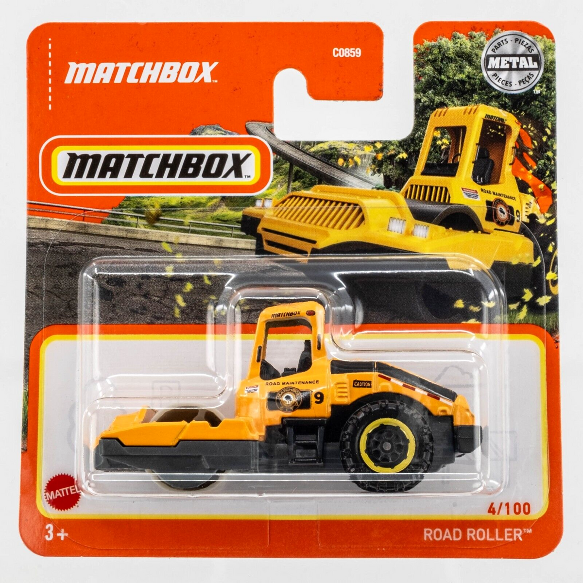 2022 Matchbox #4 Road Roller YELLOW | MATCHBOX CITY ROAD MAINTENANCE ...