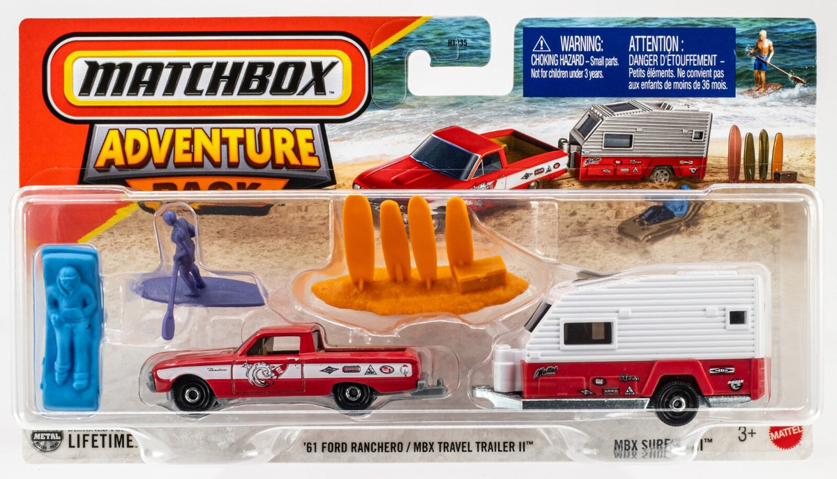 2025 Matchbox Adventure Pack MBX Surfing II | '61 Ford Ranchero | Trav ...