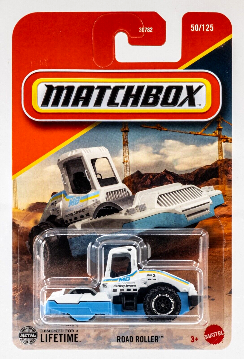 2025 Matchbox #50 Road Roller WHITE | BLUE | MB FREEWAY SERVICES | FSC ...