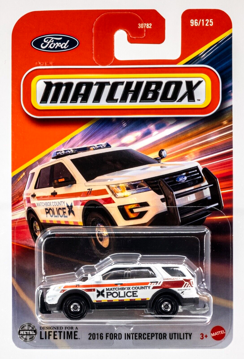 2025 Matchbox #96 2016 Ford Interceptor Utility WHITE | POLICE | FSC ...
