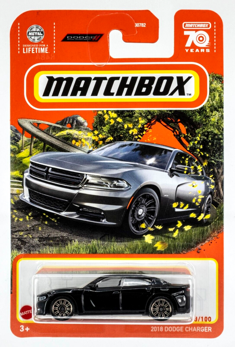 2023 Matchbox #13 2018 Dodge Charger PITCH BLACK | FSC – Village Diecast