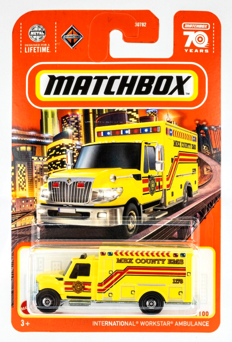 2023 Matchbox #38 International Workstar Ambulance YELLOW | MBX COUNTY ...