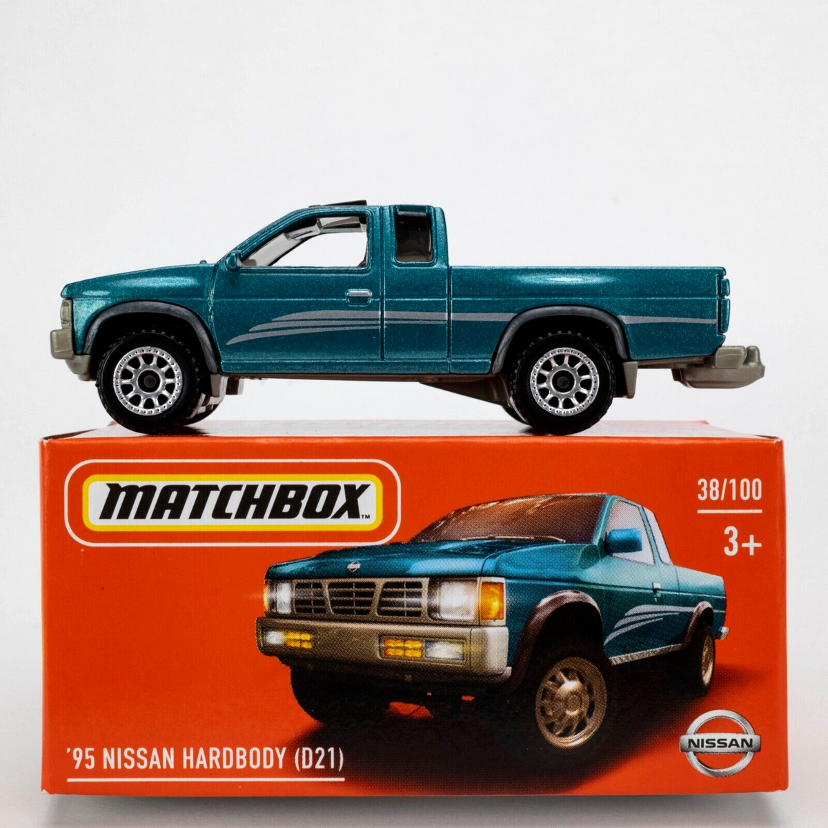 2021 Matchbox Power Grabs #38 '95 Nissan Hardbody (D21) VIVID TEAL PEA ...