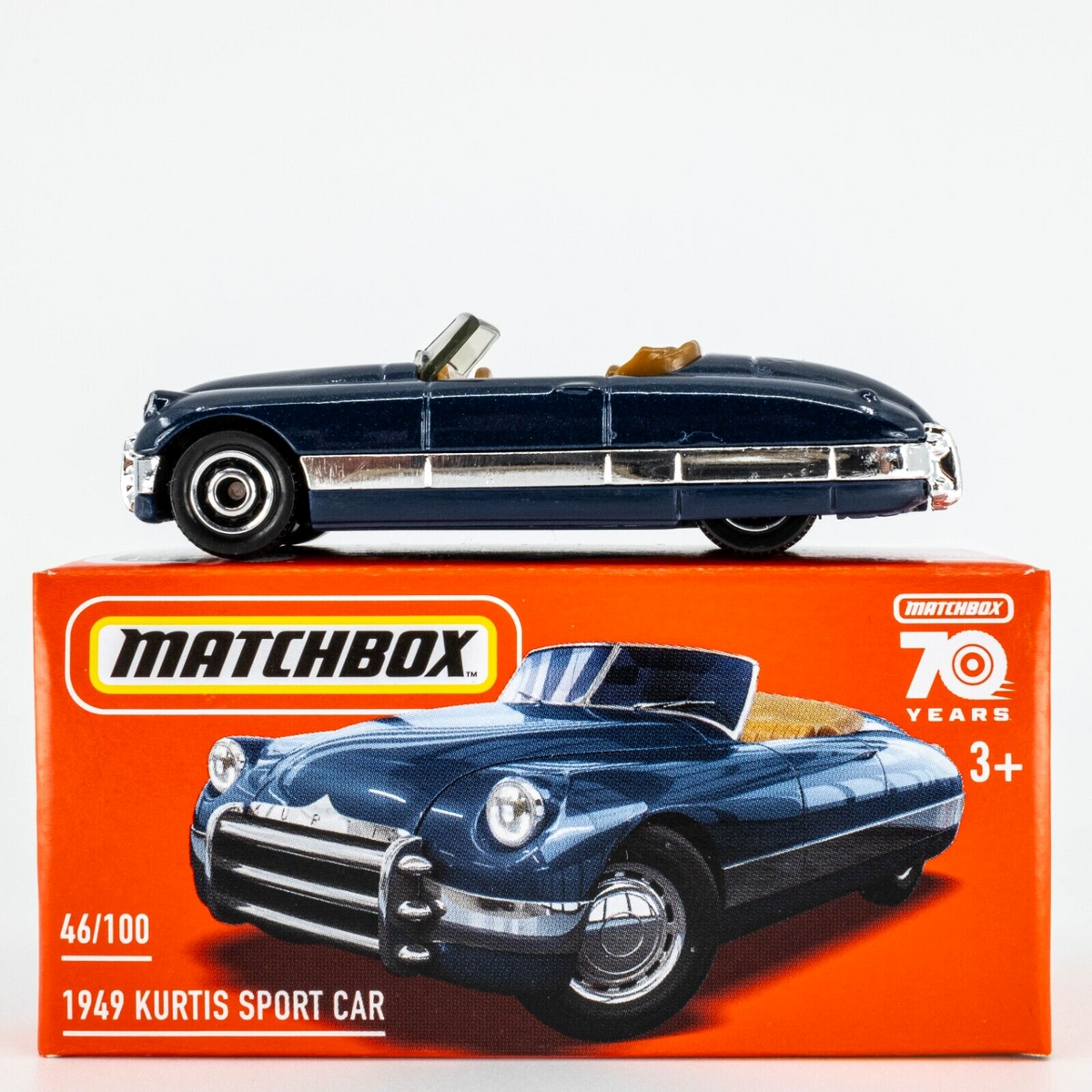 2023 Matchbox Power Grabs #46 1949 Kurtis Sport Car NAVY BLUE METALLIC ...