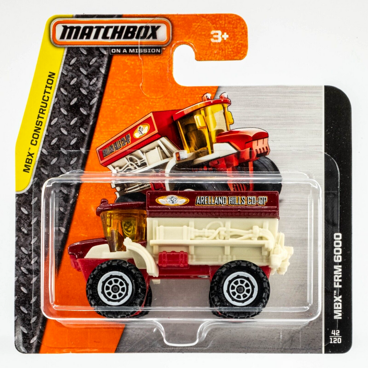 2015 Matchbox #42 Sowing Machine DARK RED | RINGED 8-SPOKE WHEEL | SHO ...